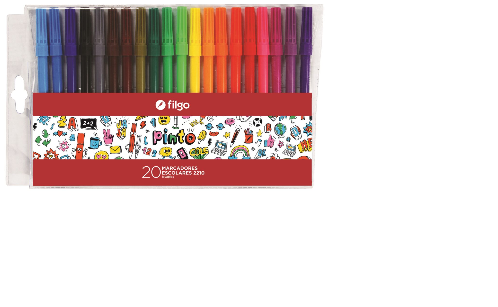Marcadores escolares Lavables x 20 Filgo (331281) – Improstock