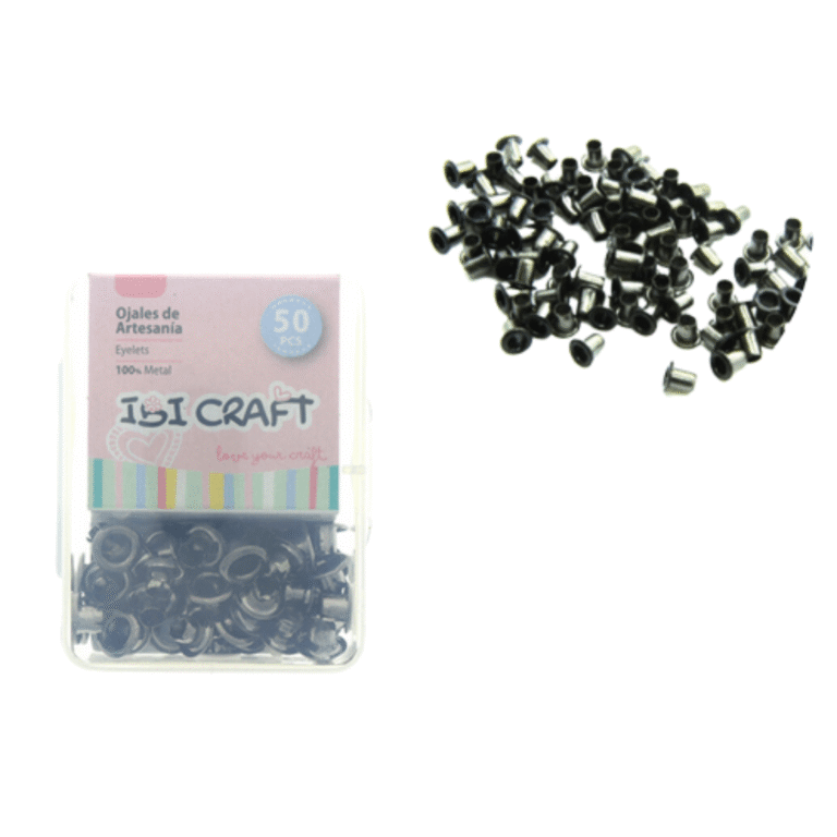 Ojalillos De Aluminio Negro 50pcs Ibi-Craft (341480) – Improstock